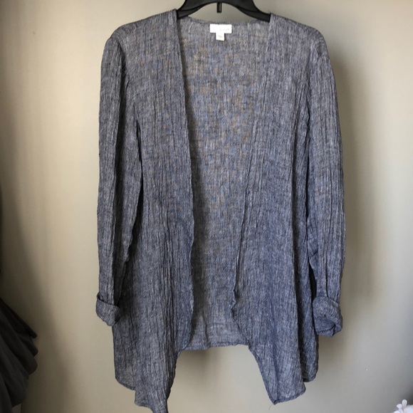 J. Jill | Sweaters | Jjill Crinkled Linen Jacket | Poshmark